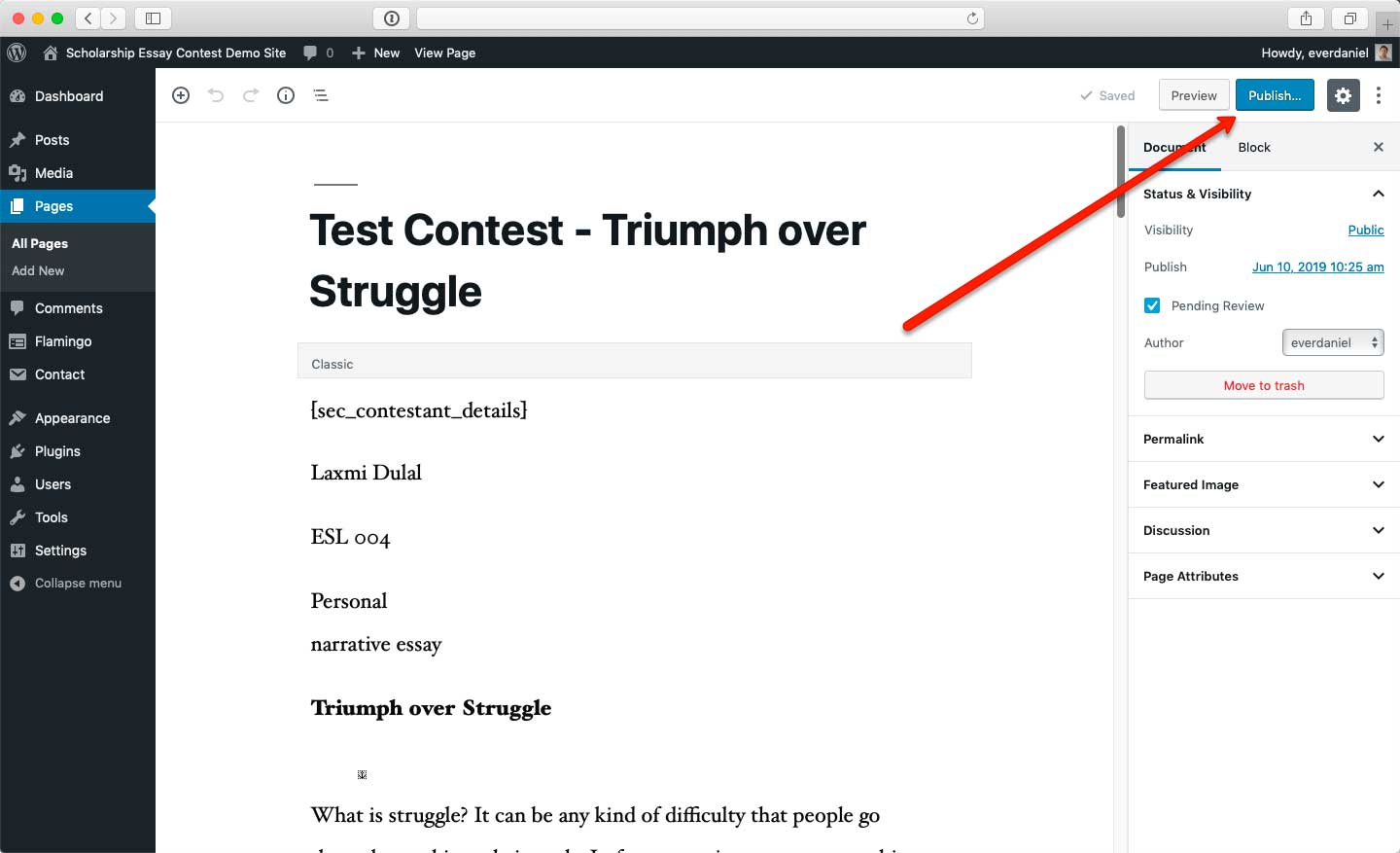 Submit your first Essay - Scholarship-Award.com